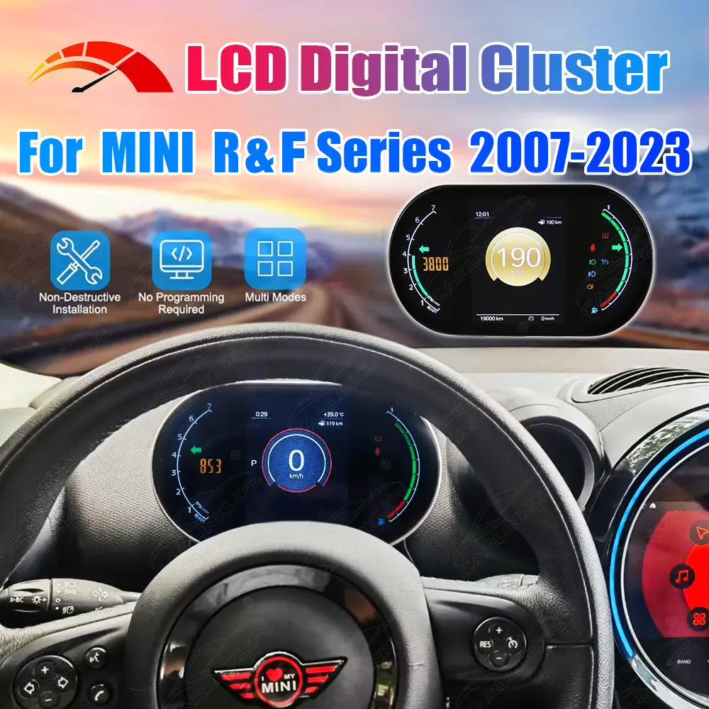 LCD Digital Cluster For MINI R & F Series 2007-2023 Linux Dashboard Ga ...