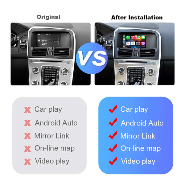 Wireless Apple CarPlay/Android Auto Upgrade Module for Volvo XC60 S60 ...