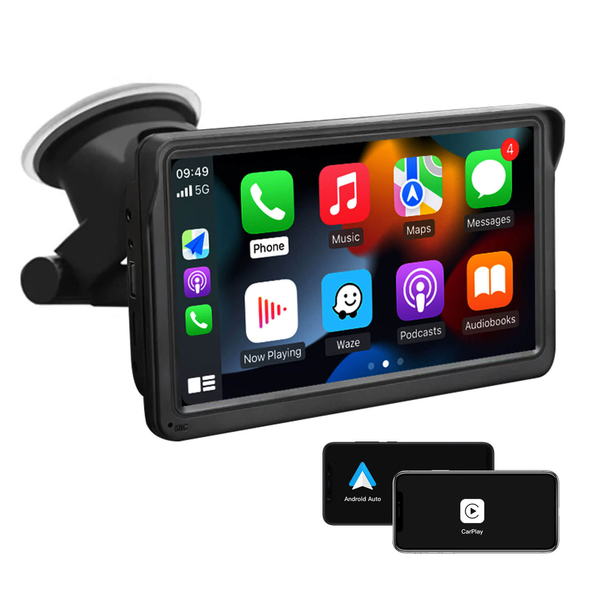 Carlinklife 7 Inch Wireless CarPlay Android Auto Touch Screen Car Radi ...