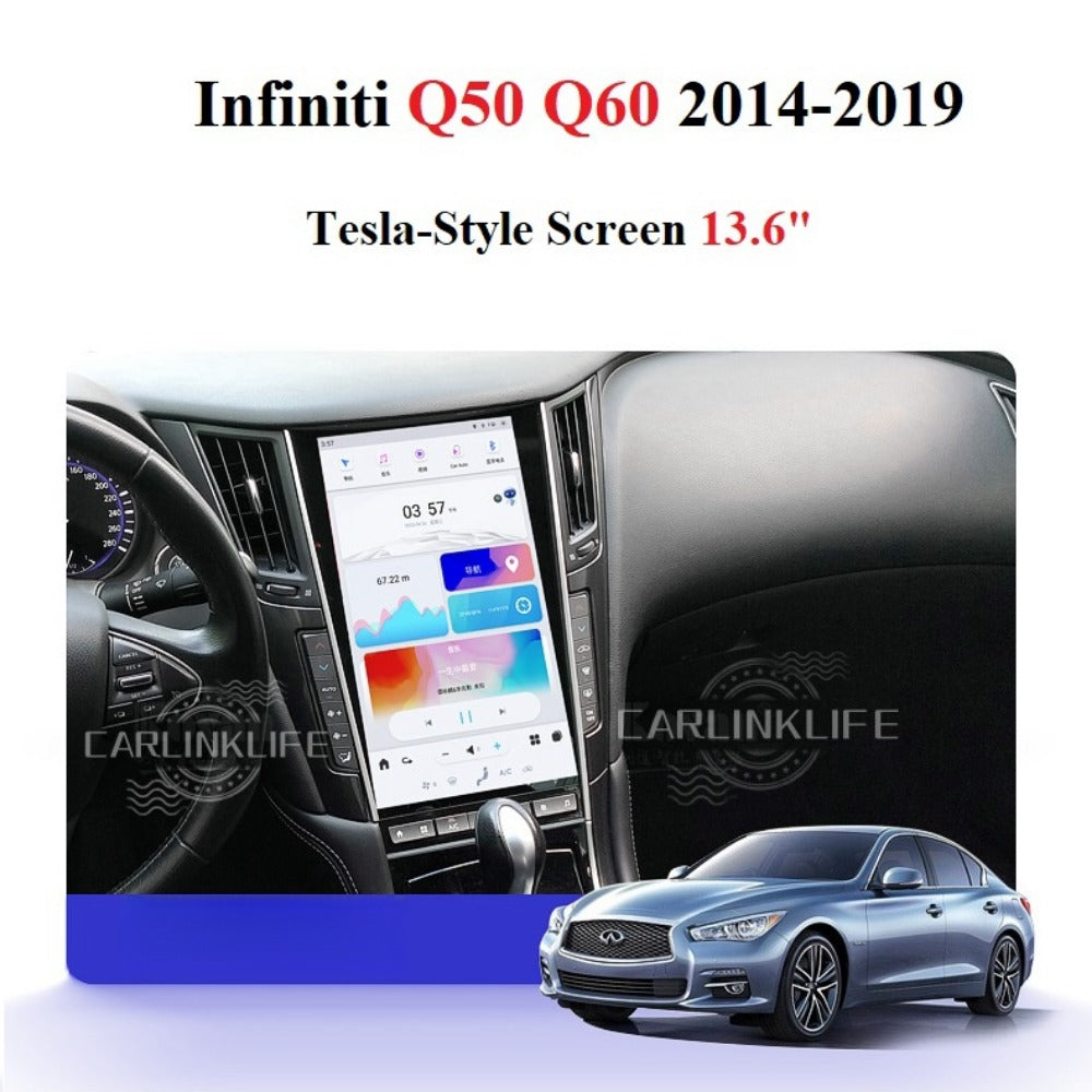 INFINITI Q50 Q60 2013-2020 TESLA-STYLE SCREEN 13.6" Android 11 ...